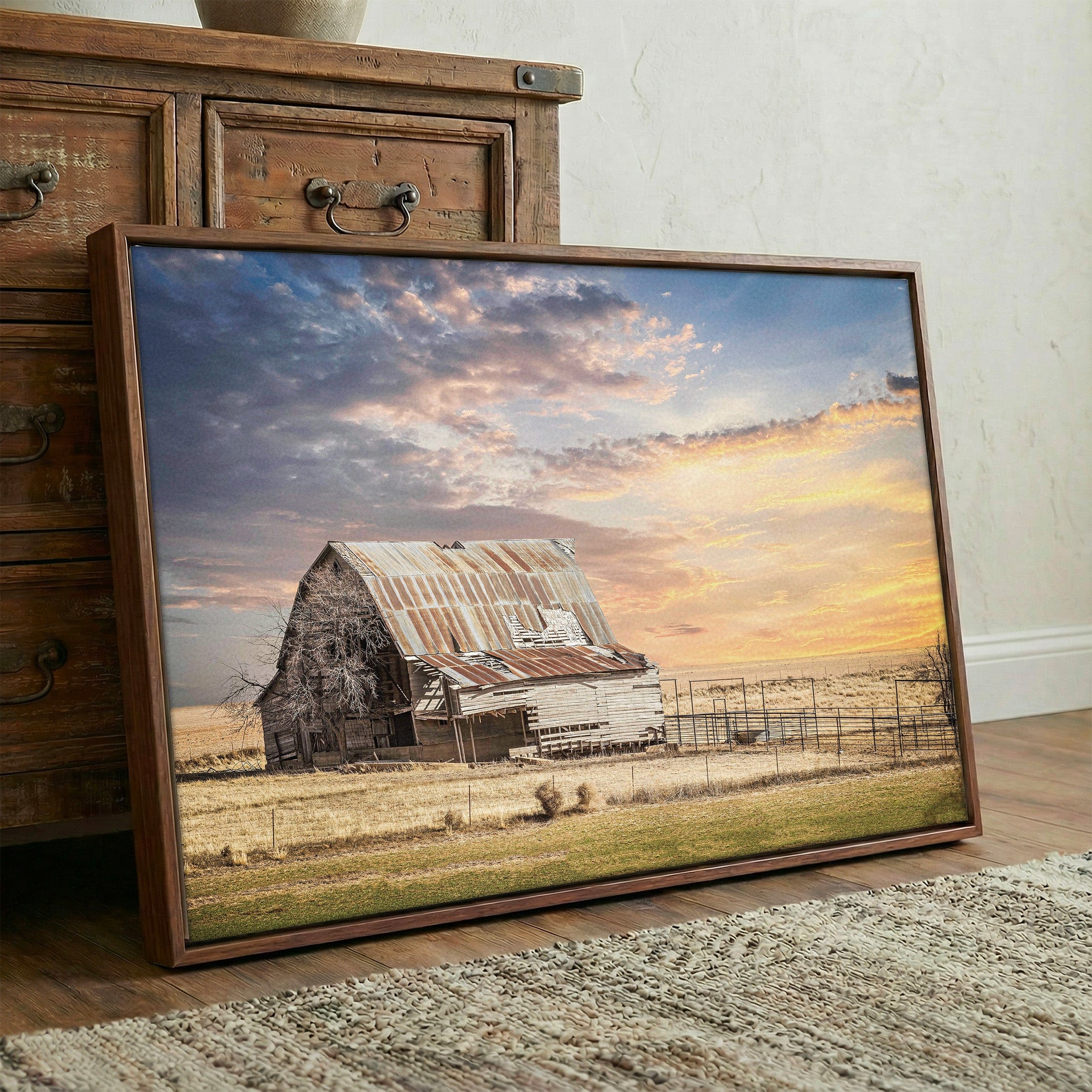 Western & Farmhouse Wall Art - Longhorn & Barns
