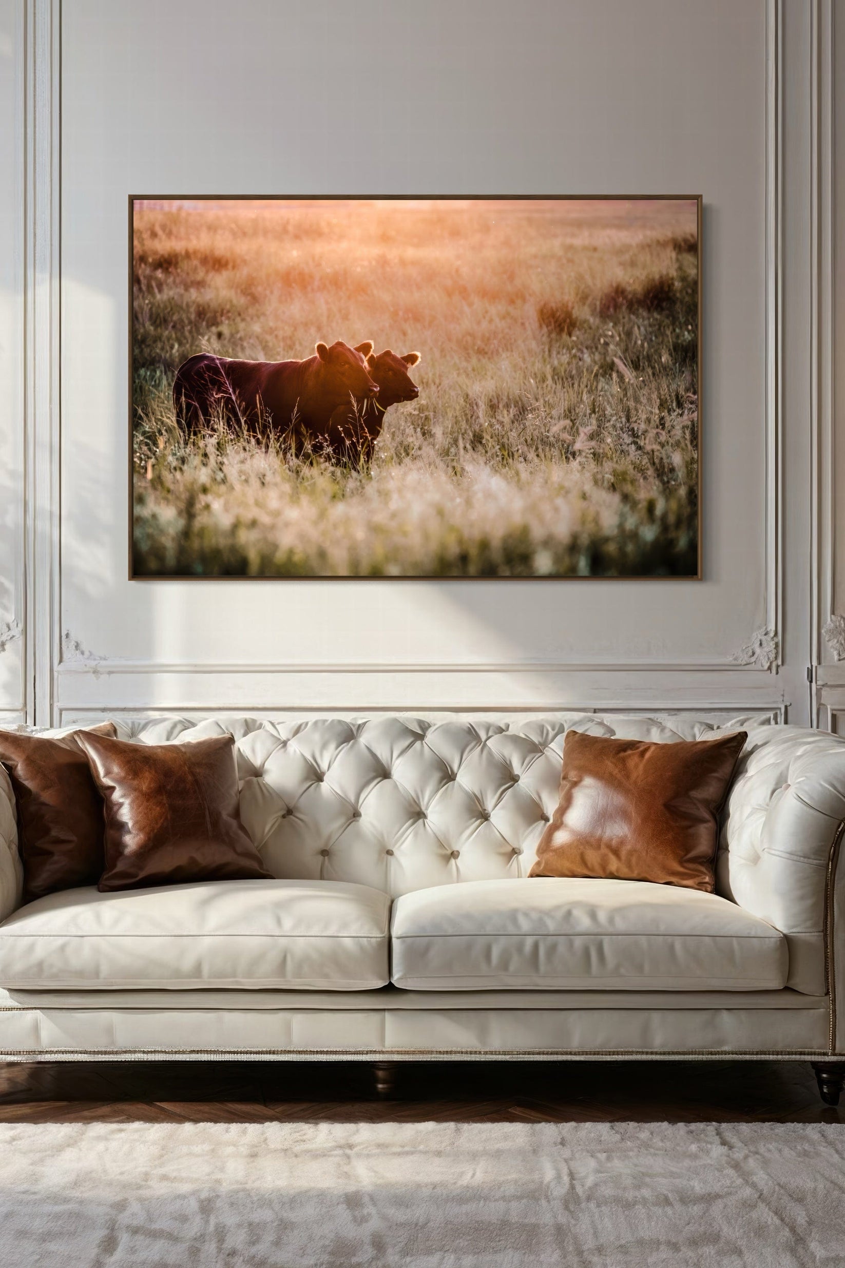 Black Angus Wall Art - Large Rustic Canvas by Teri James - Teri James ...