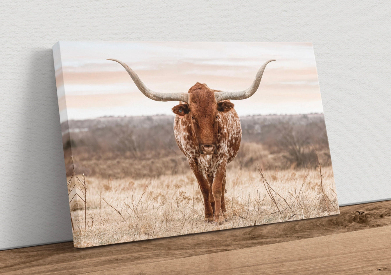 Large Texas Longhorn Wall Art | Western Canvas Print - Teri James ...