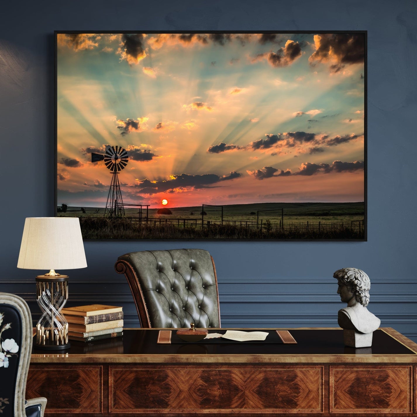 Old Windmill Canvas Art | Rustic Sunrise Art - Teri James Photography