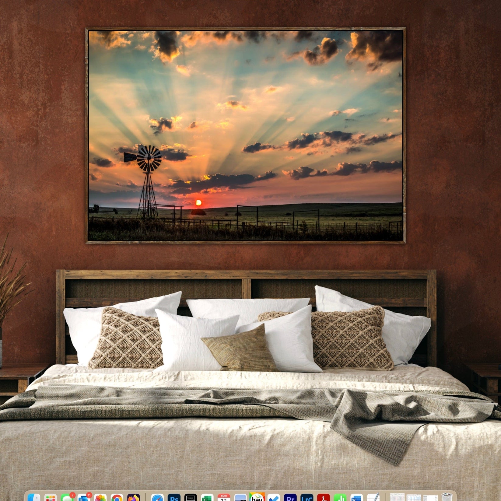 Old Windmill Canvas Art | Rustic Sunrise Art - Teri James Photography