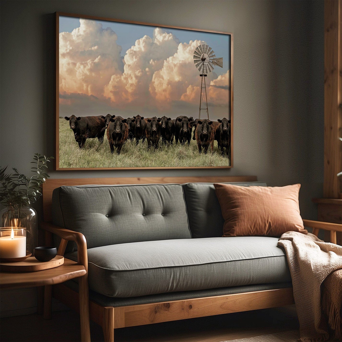 Western Landscape Art Print - Angus Cattle - Teri James Photography
